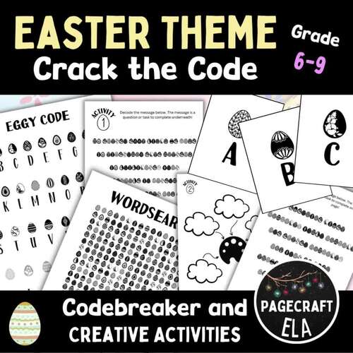 Easter Codebreaker Cryptogram Activities and Scavenger Hunt Grades 6-9