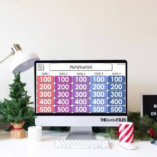 Editable Jeopardy Template Winter Theme Google Slides Classroom Games