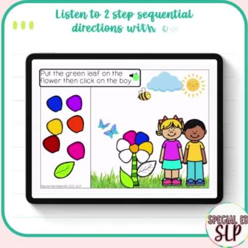 Following 2 Step Sequential Directions Spring Theme Boom™ Cards Speech ...
