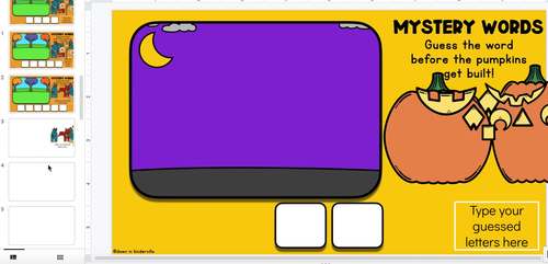 Mystery Words: Digital Sight Word Game- Fall Edition Distance Learning