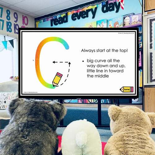 Handwriting Practice Slides Print and Cursive Letters Digital Letter ...