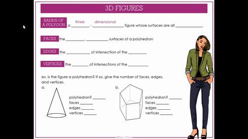 Geometry PowerPoint | 3D Figures, Nets, Cross Sections DISTANCE LEARNING