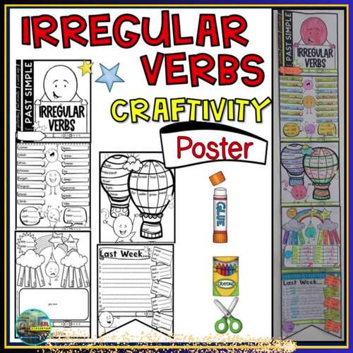 ESL | IRREGULAR VERBS Poster | Grammar Craftivity by ESL Classroom
