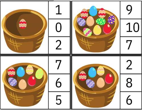 Easter Math and Counting Activities for Preschool and Kindergarten Children