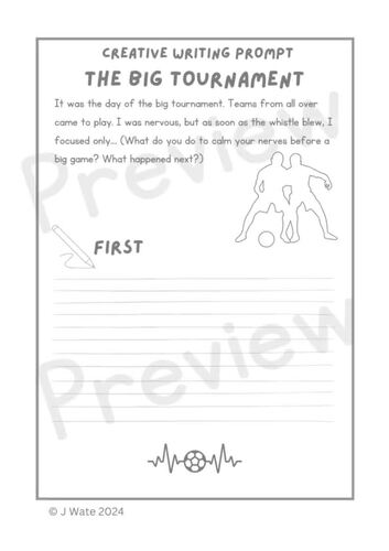 Soccer Sports Creative Writing Prompts Worksheet Pack & Football ...