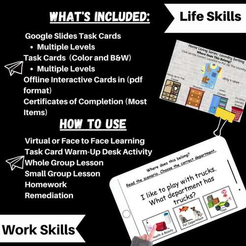 Work Job and Life Vocational Skills SUPER BUNDLE with Task Cards ...