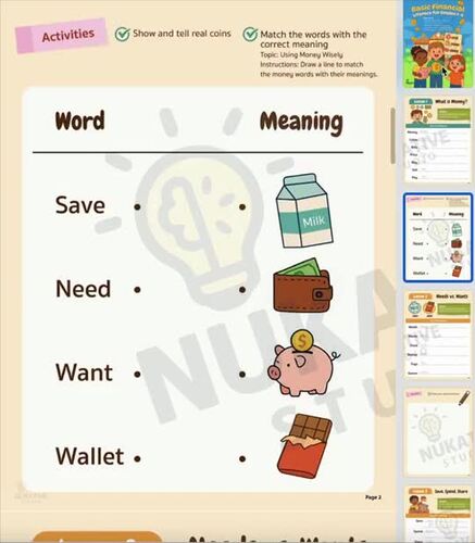 (Functional Life Skills) Basic Financial Literacy for Grades 1–3.