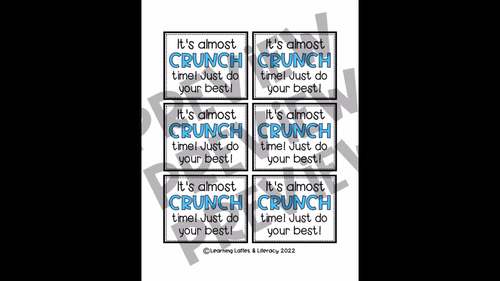 Testing Encouragement Candy Testing Gift Tags Motivational Testing Notes