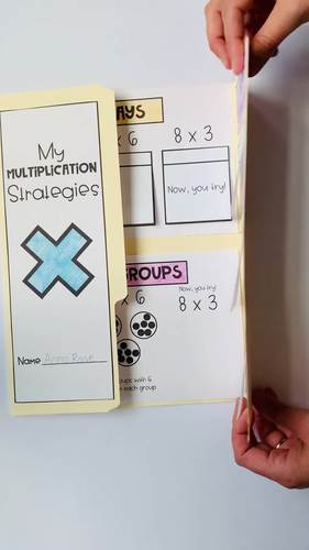 Multiplication Strategies Lapbook - Hands on Multiplication Activity