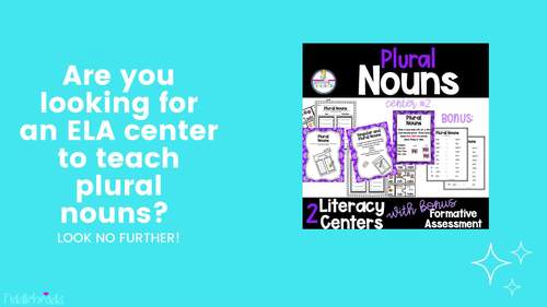 Plural Nouns Hands-On Literacy Grammar Center Activities (2 Centers)