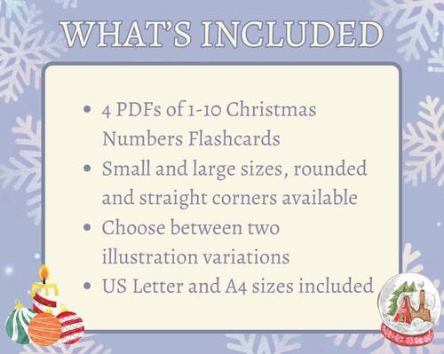 1-10 Christmas Numbers Flashcards | Count to 10 | Preschool Homeschool ...