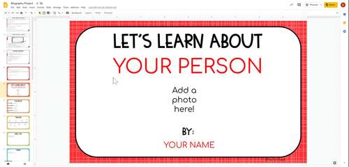 Biography Template Digital Project Google Classroom Activities Famous ...