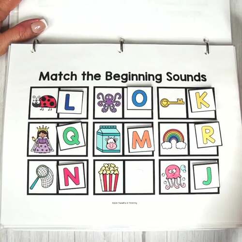 Pre-K Learning Binder - Pre-K Busy Book, Activity Book for Preschoolers