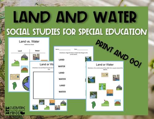 Special Education Social Studies | Landforms and Bodies of Water ...