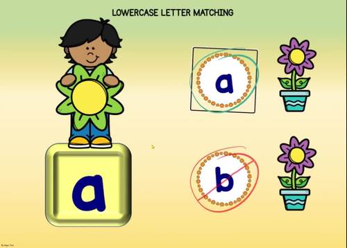 Spring Literacy Boom Cards Lowercase Letter Recognition - Flowers