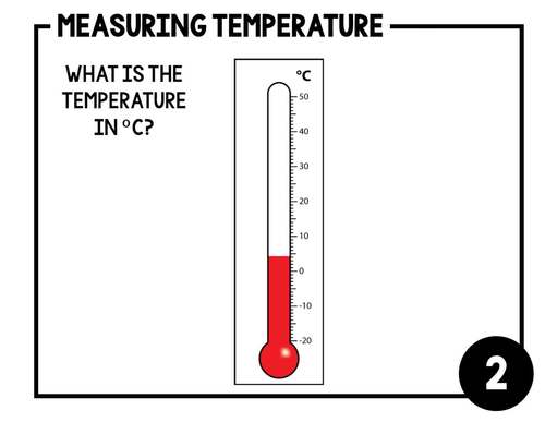 Reading Temperature Digital Task Cards Activity | Science Boom Cards™