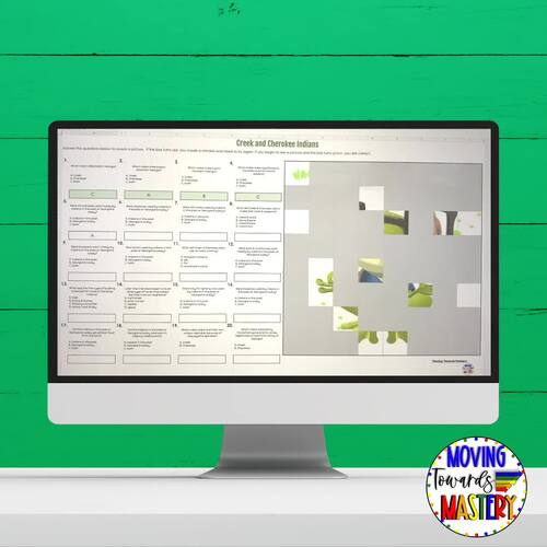 GSE SS2H2 Indians of Georgia: Creek & Cherokee Mystery Picture Puzzle