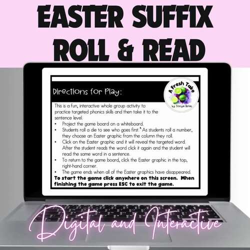 Easter Roll & Read Multisyllabic Suffix Words & Sentences - Digital ...
