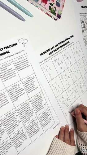 Valentines Day Grade 3-5 Activities Bundle Math Puzzles, ELA, Writing