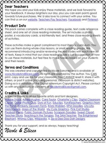 Camel Close Reading Passage Activities by Nicole and Eliceo | TpT