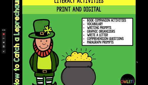 How to Catch a Leprechaun Book Companion by Ms Avrick's Owlets | TPT