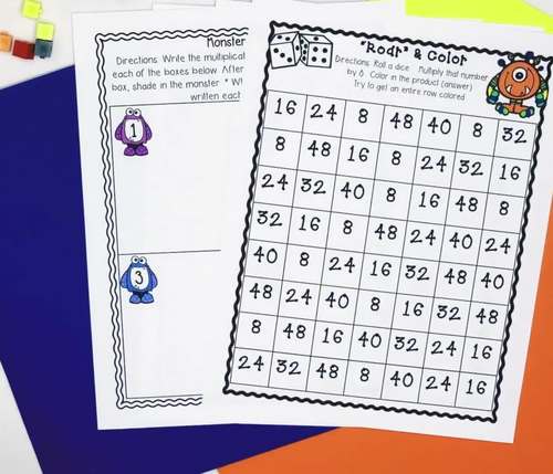 Multiplication Activities Games Multiplication Facts Practice 8 