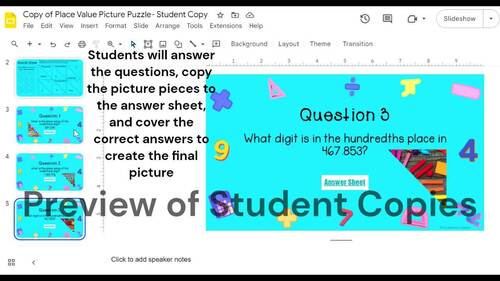 Decimal Place Value Digital Picture Puzzle Activity Bundle | TPT