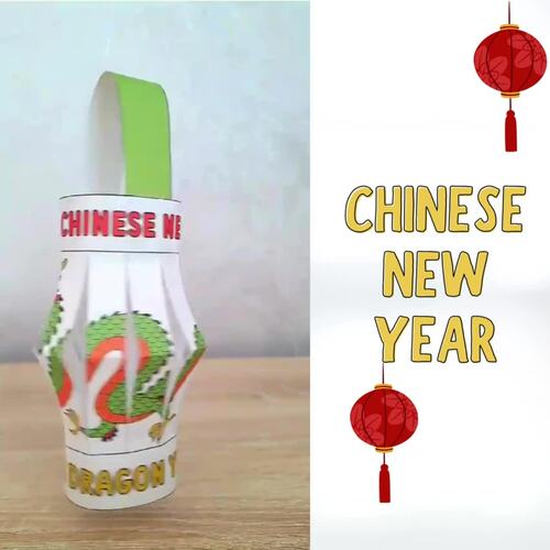 Chinese New Year Lantern, Year of the dragon 2024 craft, Dragon Lantern, V3