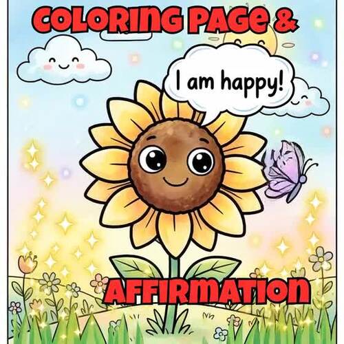 "Blooming Mindset: Summer Packet of SEL Coloring Pages & Affirmations ...
