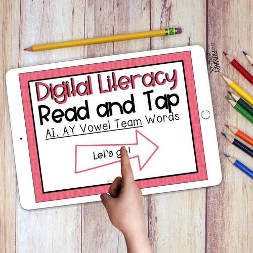 Vowel Team AI AY Digital Interactive Task Cards | Self-Checking Slides ...