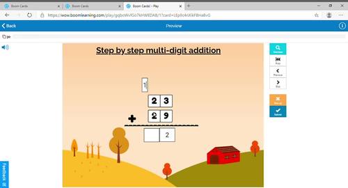Multi Digit Addition Boom Cards Fall Theme by Language Forum | TPT