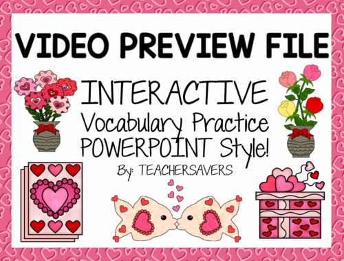 Valentines Day Interactive Powerpoint PREVIEW video by TEACHERSAVERS