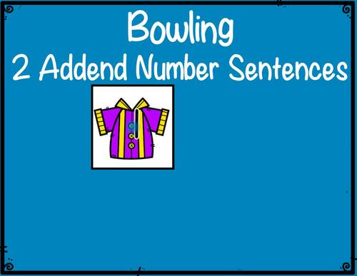Bowling Themed 2 Addend Addition & Subtraction With Ten Frames | TPT