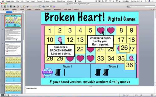 Broken Heart! Open Ended Digital Game Board for Distance or In-Person ...