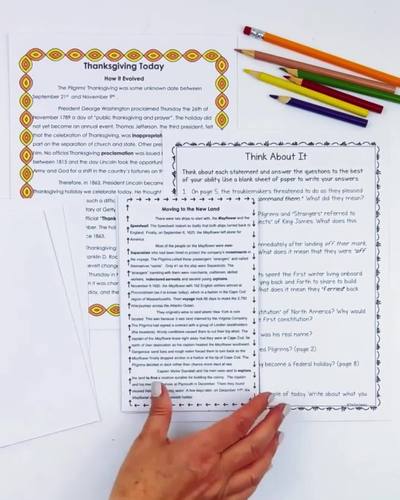 The First Thanksgiving - Thanksgiving Activities - Reading ...