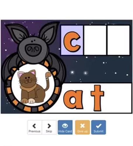 Boom Cards - Batty CVC Words by To Teach A Mockingbird | TPT
