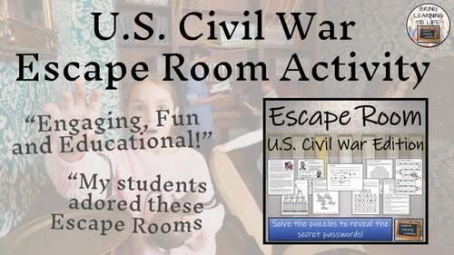 American Civil War Escape Room Activity by Creative Primary Literacy