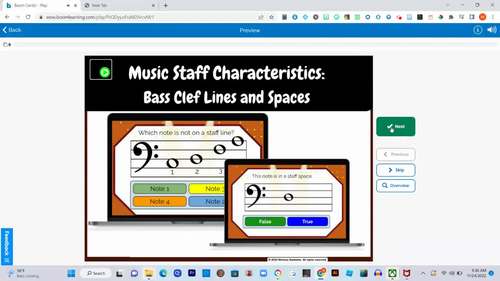Music Staff Characteristics: Bass Clef Lines and Spaces Interactive ...