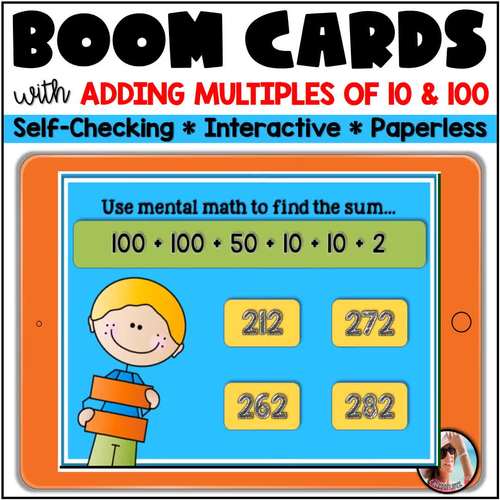 Adding Multiples of 10 and 100 – Boom Cards by Carrie Lutz - Classroom ...