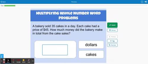 Multiplying 2 and 3 Digit Whole Numbers by 2 Digit Numbers Boom Card ...