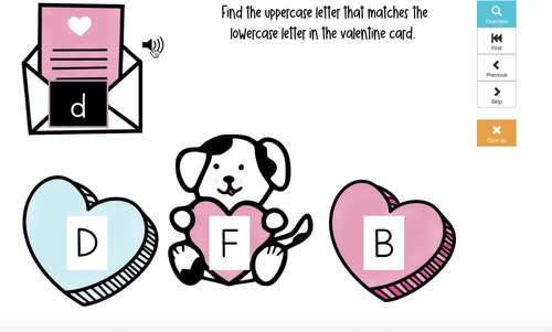 Valentine's Day Letter Identification BOOM Cards™ Find the Uppercase ...