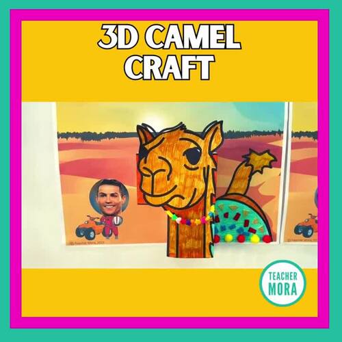 3D Camel Craft Activity | Personalized | Desert Habitat Craftivity