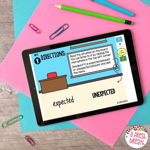 Expected Unexpected Behaviors Class Boom Digital Task Cards | Distance ...