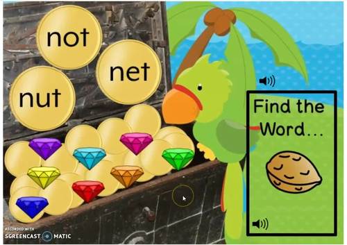 Boom Cards™ Decoding CVC Words Treasure Hunt by Leigh's Library | TPT