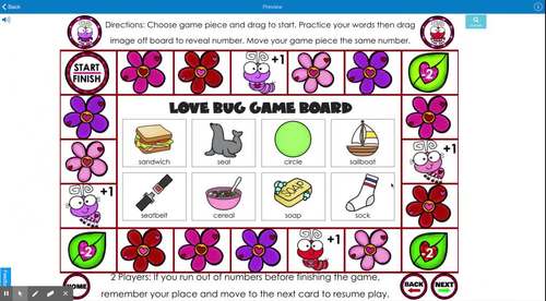 Boom Cards™: Love Bug Game Board: Articulation for R & R Blends | TpT