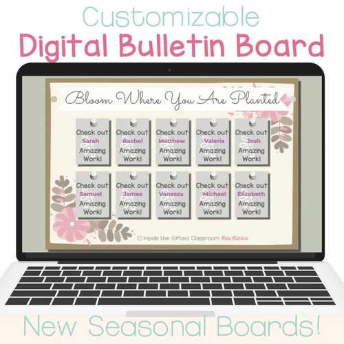 Digital Bulletin Board | Bloom where you are planted | Spring Bulletin ...