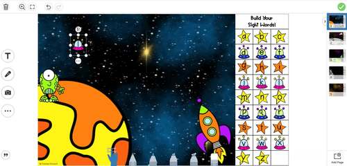 Seesaw Word Work- Building Sight Words: Space Themed by Created by Chelsea