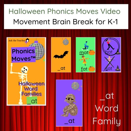 Phonics Moves Video - Halloween Word Family Practice | Movement Brain ...