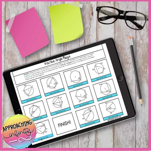 Inscribed Angles of Circles Digital and Printable Maze by Approaching ...
