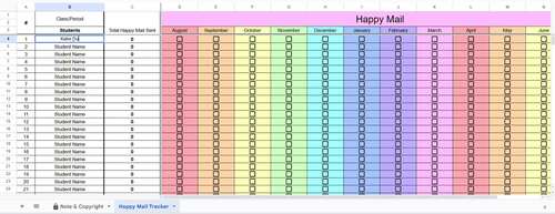 Happy Mail Tracker, Positive Student Note Home, Good Behavior Mail ...